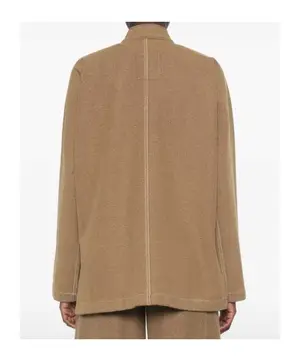 UMA WANG Long-sleeved Tie Detailed Casual Jacket - Tan