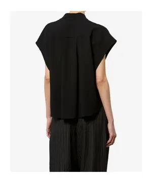 Isabel Marant Étoile Selene Sleeveless Crepe Blouse - Black