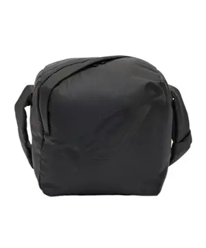Y3 Padd Logo-print Padded Messenger Bag - Black/light Gray
