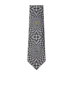 Versace Versace Jacquard Silk Twill Neck Tie Gray