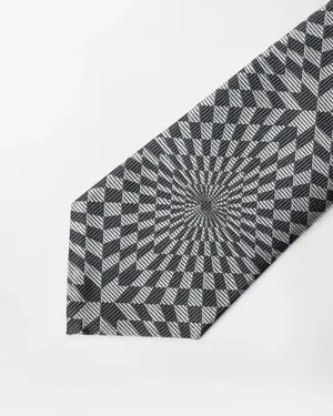 Versace Jacquard Silk Twill Neck Tie - Gray