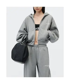 Alexander Wang Printed Cropped Hoodie