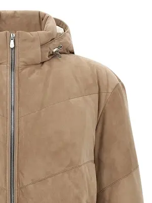 Brunello Cucinelli Padded Down Jacket With Detachable Hood