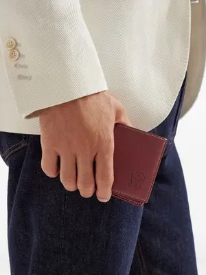 Brunello Cucinelli Logo Detailed Bi-fold Card Holder