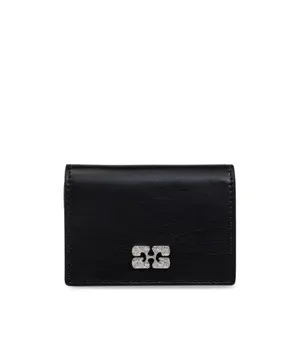 GANNI Wallet With Logo - Black