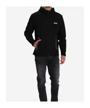 Hugo Boss Logo-printed Zipped Hoodie