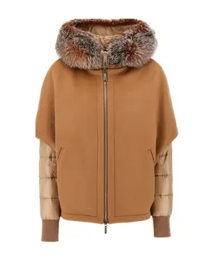 MOORER Zip-up Hooded Coat With Removable Inserts