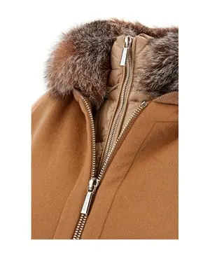 MOORER Zip-up Hooded Coat With Removable Inserts