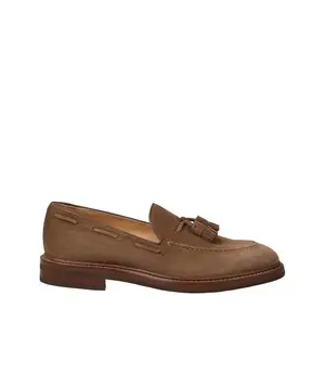Brunello Cucinelli Tassel Detailed Almond-toe Loafers - Brown