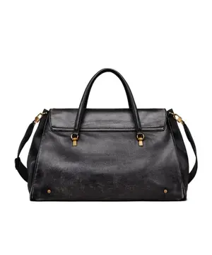 Thom Browne Bolton Weekender Distressed Leather Duffle Bag