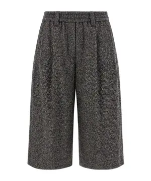 Brunello Cucinelli Pleated Knee-length Shorts - Black
