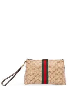 Gucci Gg Coated Web` Pouch - Multicolor