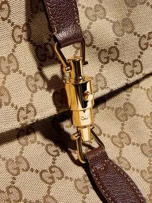 Gucci Jackie Flap Gg Canvas Shouder Bag