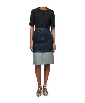 Khaite Kilian Denim Skirt
