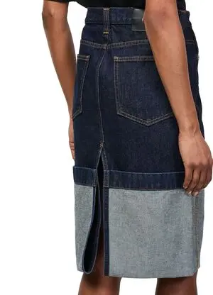Khaite Kilian Denim Skirt