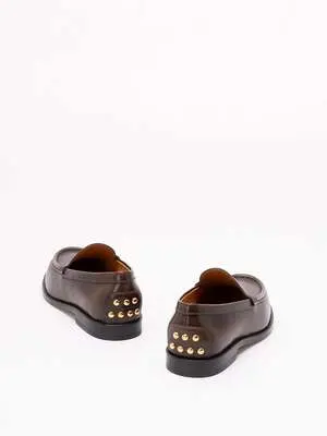 TOD'S Calf Leather Loafers With Stud Detailing - Multicolor