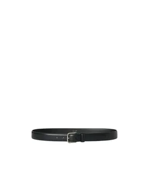 THE ROW Slim Leather Belt - Black