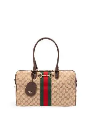 Gucci Horsebit Web`boston Bag - Multicolor