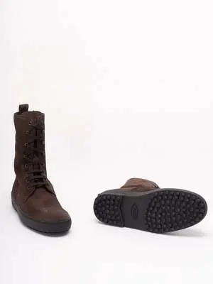 TOD'S Winter Gommino Ankle Boots In Suede