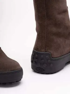 TOD'S Winter Gommino Ankle Boots In Suede