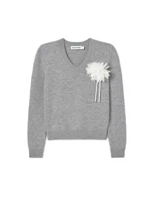 SELF-PORTRAIT Flower Wool Jumper - Multicolor