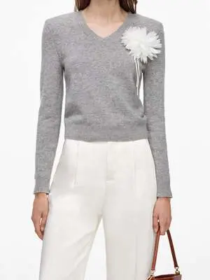 SELF-PORTRAIT Flower Wool Jumper