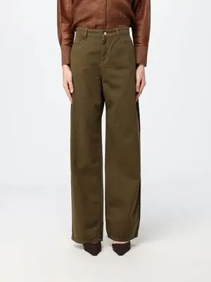 Max Mara Wide Leg Cotton Jeans - Brown
