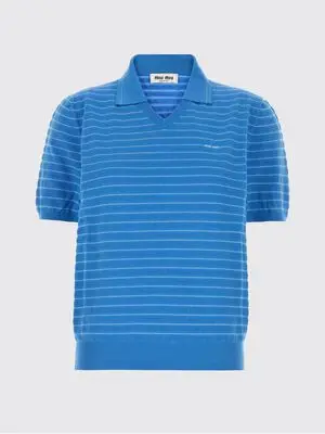 Miu Miu Polo Shirt Gnawed - Blue