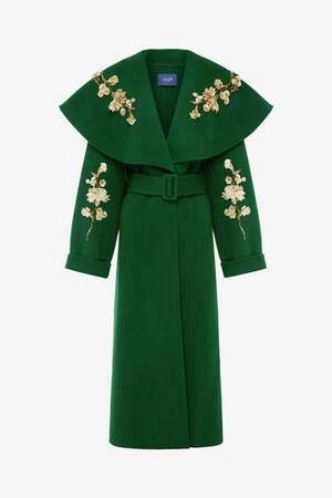 LEO LIN Joan Embellished Wool Coat