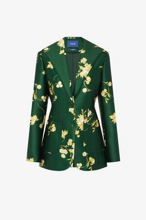 LEO LIN Brynn Blazer - Forest Print