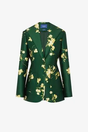 LEO LIN Brynn Blazer - Forest Print