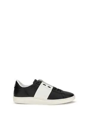 Valentino Garavani Open Sneakers With Contrast Bands And Studded Heel