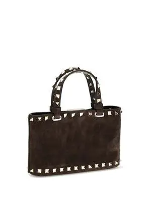 Valentino Garavani Suede Rockstud Mini Handbag - Brown