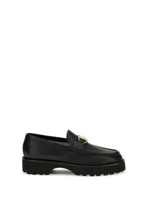 Valentino Garavani Vlogo Signature Leather Loafers - Black