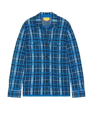 Guest In Residence Plaid Work Shirt In Blue - Twilight Combo