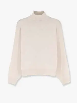 Brunello Cucinelli Cashmere Turtleneck With Monili Detail On The Back - Multicolor