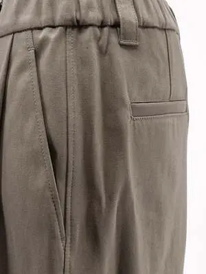 Brunello Cucinelli Cotton Trousers With Monili Detail