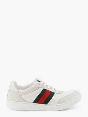Gucci Screener Sneakers In Nylon With Side Web Detail - White