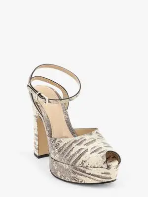 Fendi After 9 Leather Sandals With Tejus Print