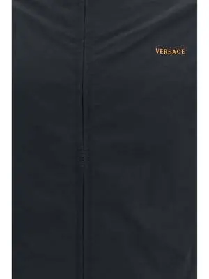 Versace Nylon Blouson Jacket With Embroidered Logo