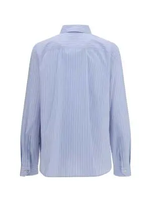 Saint Laurent Cassandre Striped Poplin Shirt