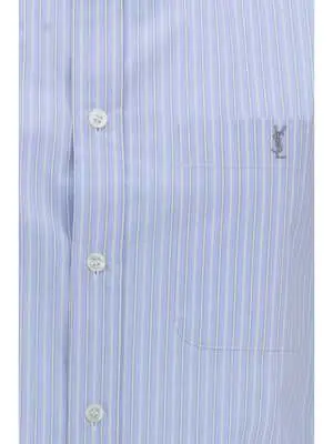 Saint Laurent Cassandre Striped Poplin Shirt
