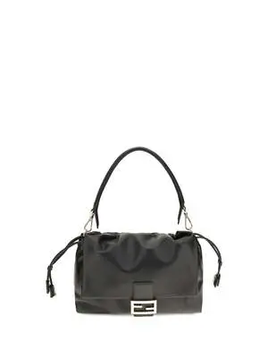 Fendi Baguette Soft Nappa Leather Shoulder Bag - Black