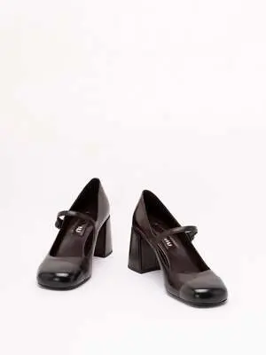 Miu Miu Leather Bicolor Mary Jane Pumps - Multicolor