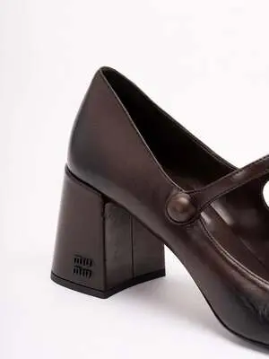 Miu Miu Leather Bicolor Mary Jane Pumps - Multicolor