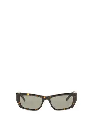Saint Laurent Tortoiseshell Sunglasses With Side Logo - Brown