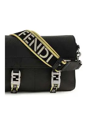 Fendi Flow Romano Leather Crossbody Bag