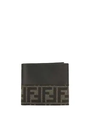 Fendi Ff Jacquard Bifold Wallet - Brown