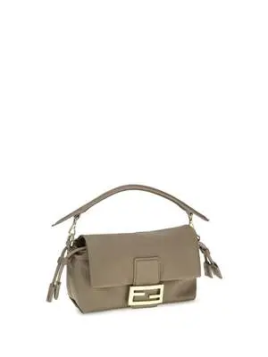 Fendi Small Baguette Soft Nappa Leather Handbag - Cream