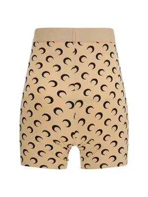 MARINE SERRE Monogram Technical Stretch Shorts - Cream